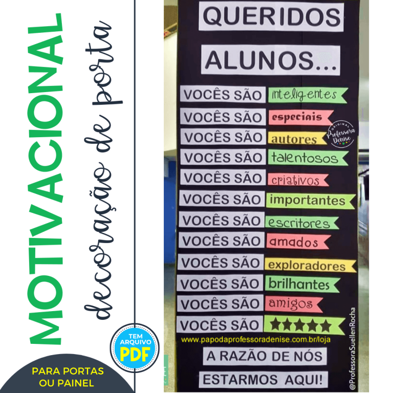 Decoração Frase Motivacional para Mural - Papo da Professora Denise