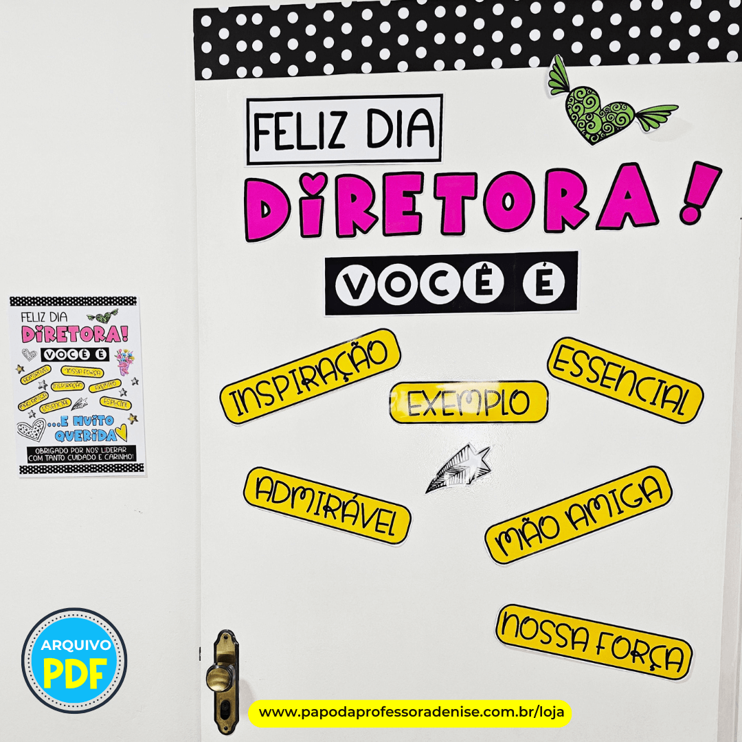 Decoração Dia do Diretor - Papo da Professora Denise
